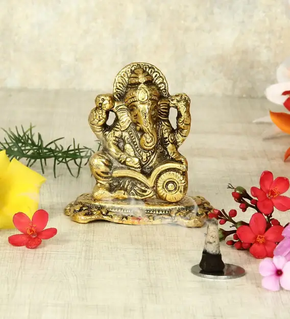 Lord Ganesh with Accounts Book in hand (Kitaab Ganesh) - WE Shops